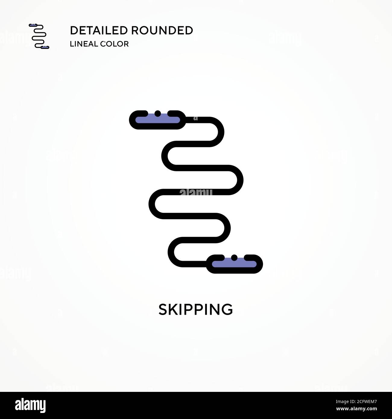 Skipping vector icon. Modern vector illustration concepts. Easy to edit ...