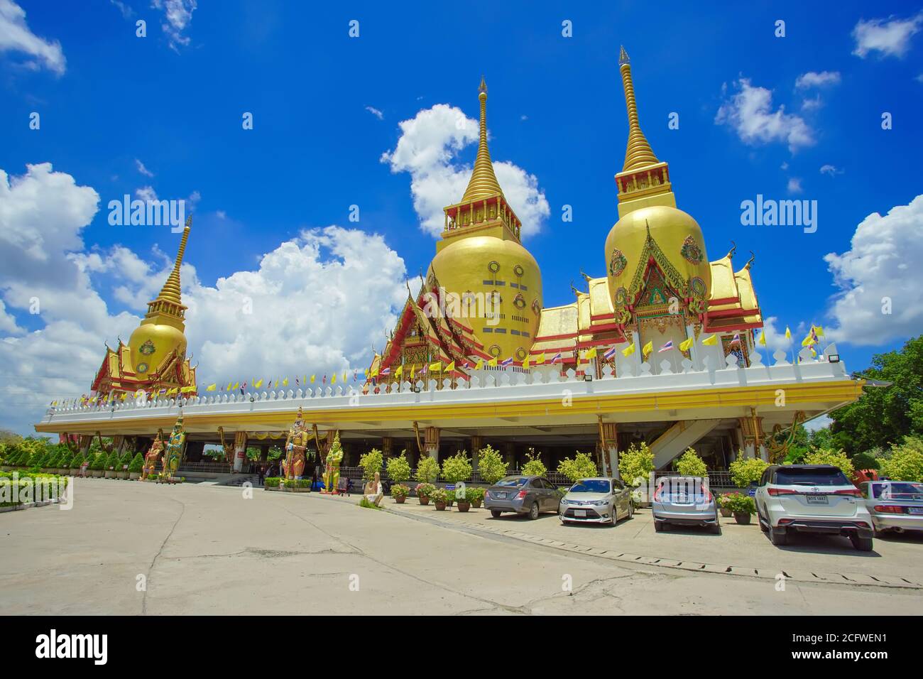 Chachoengsao, Thailand - July 27, 2020: Beautiful scene in Wat Phrong ...