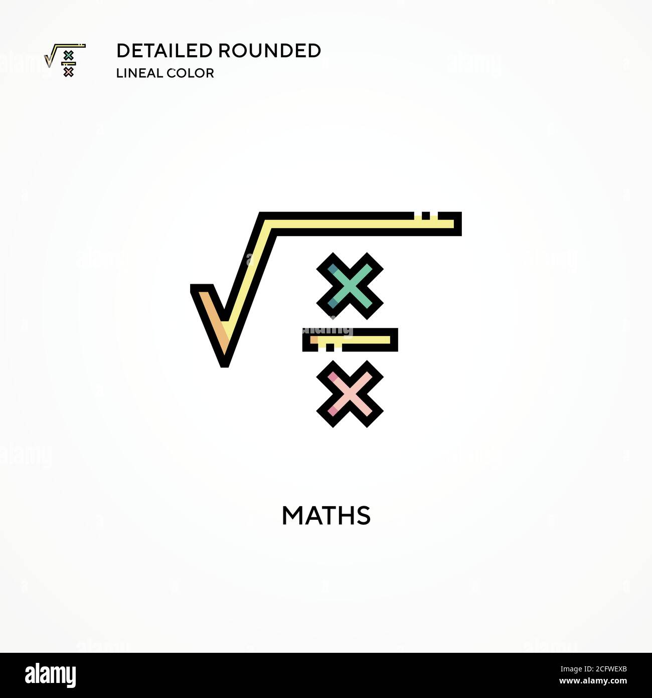 Maths vector icon. Modern vector illustration concepts. Easy to edit ...