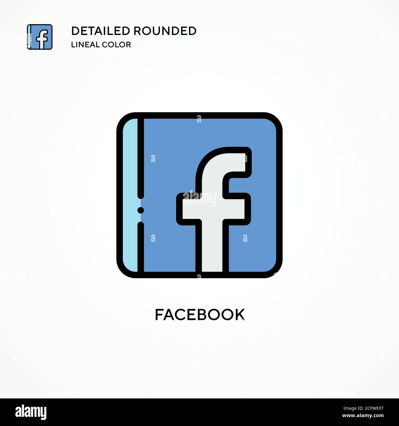 Facebook vector icon. Modern vector illustration concepts. Easy to edit ...