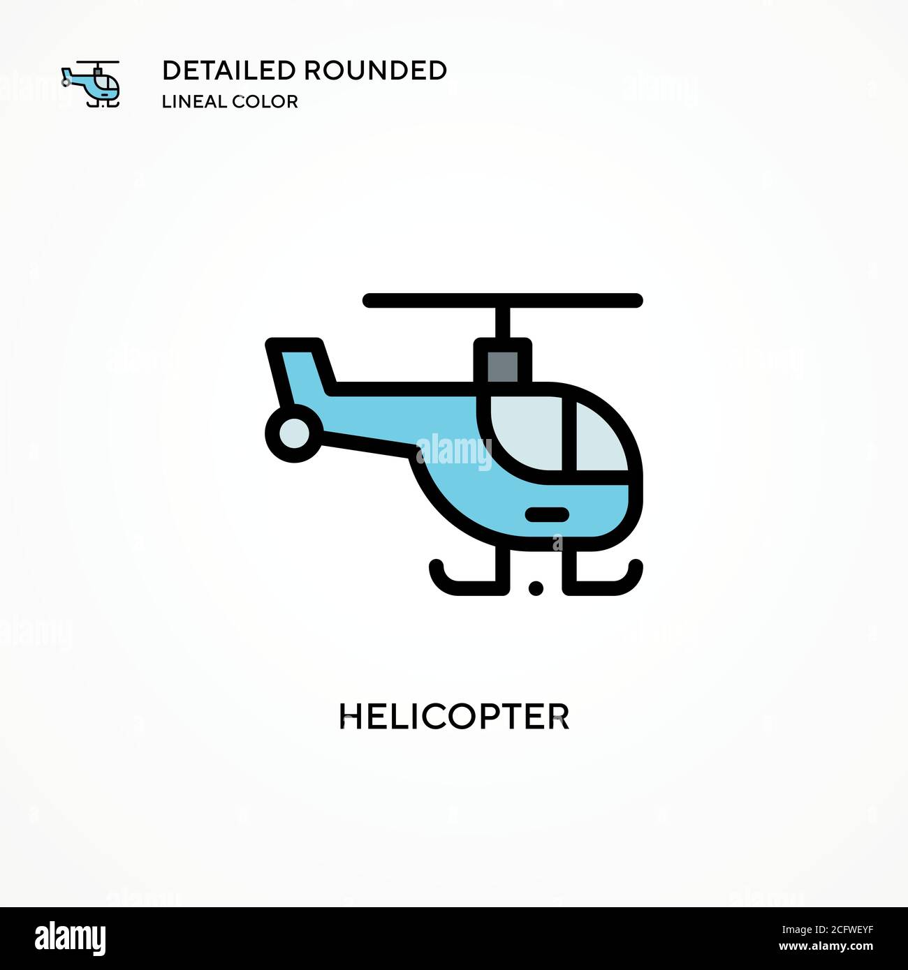 Helicopter vector icon. Modern vector illustration concepts. Easy to ...
