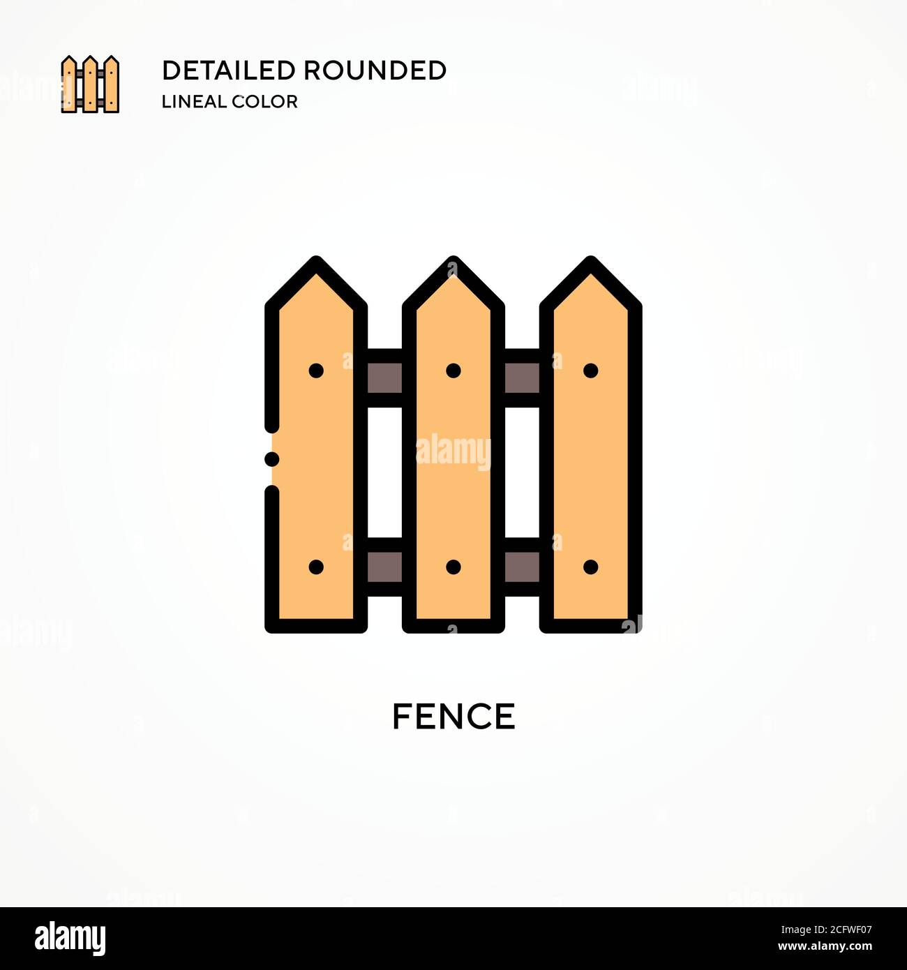 Fence vector icon. Modern vector illustration concepts. Easy to edit ...