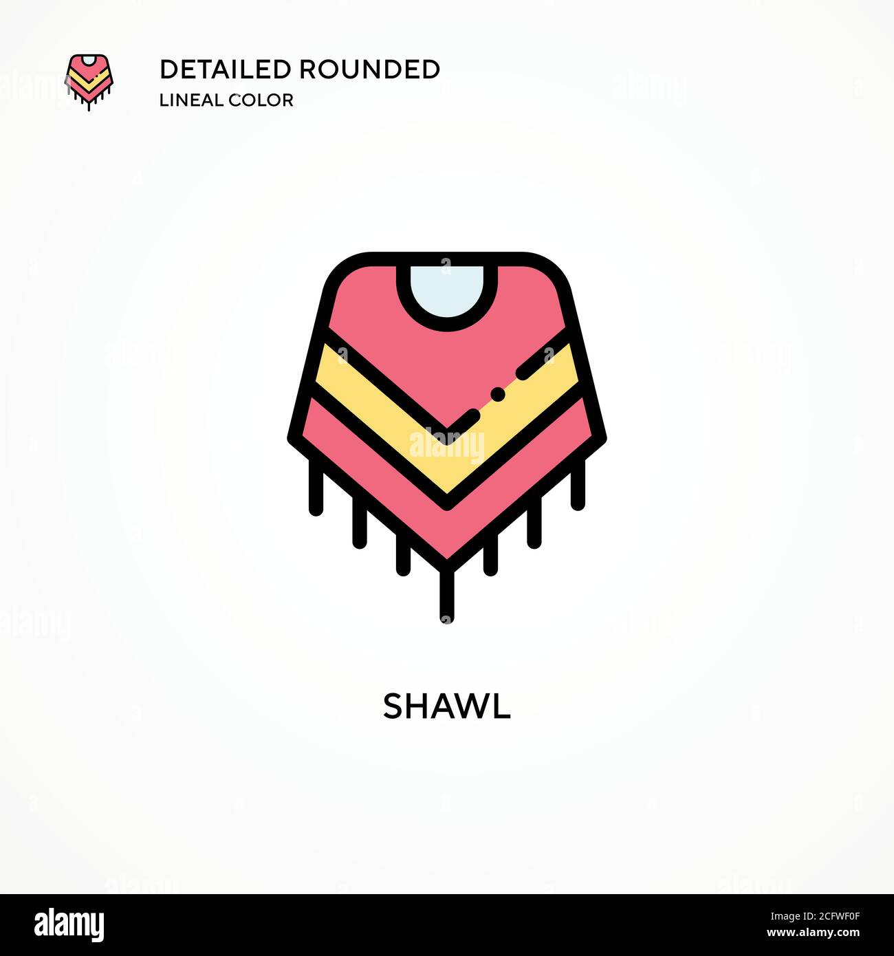 Shawl vector icon. Modern vector illustration concepts. Easy to edit ...