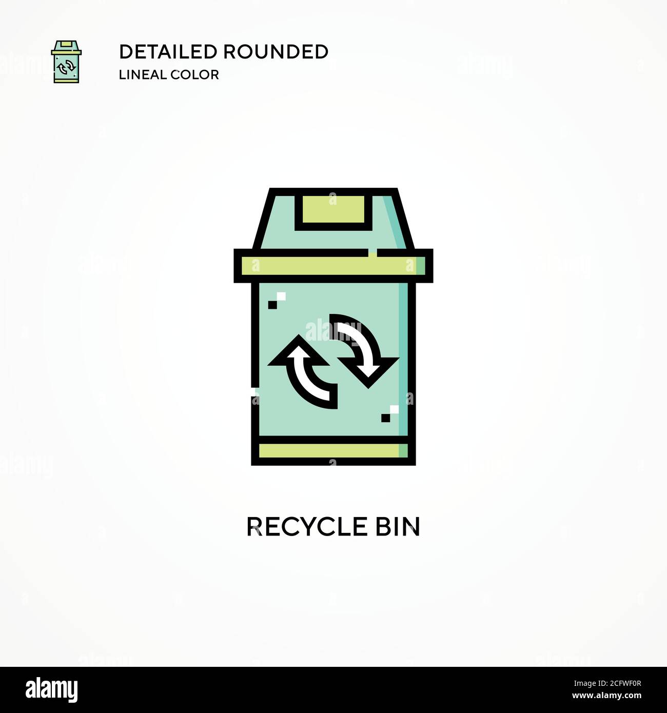 Recycle bin vector icon. Modern vector illustration concepts. Easy to ...
