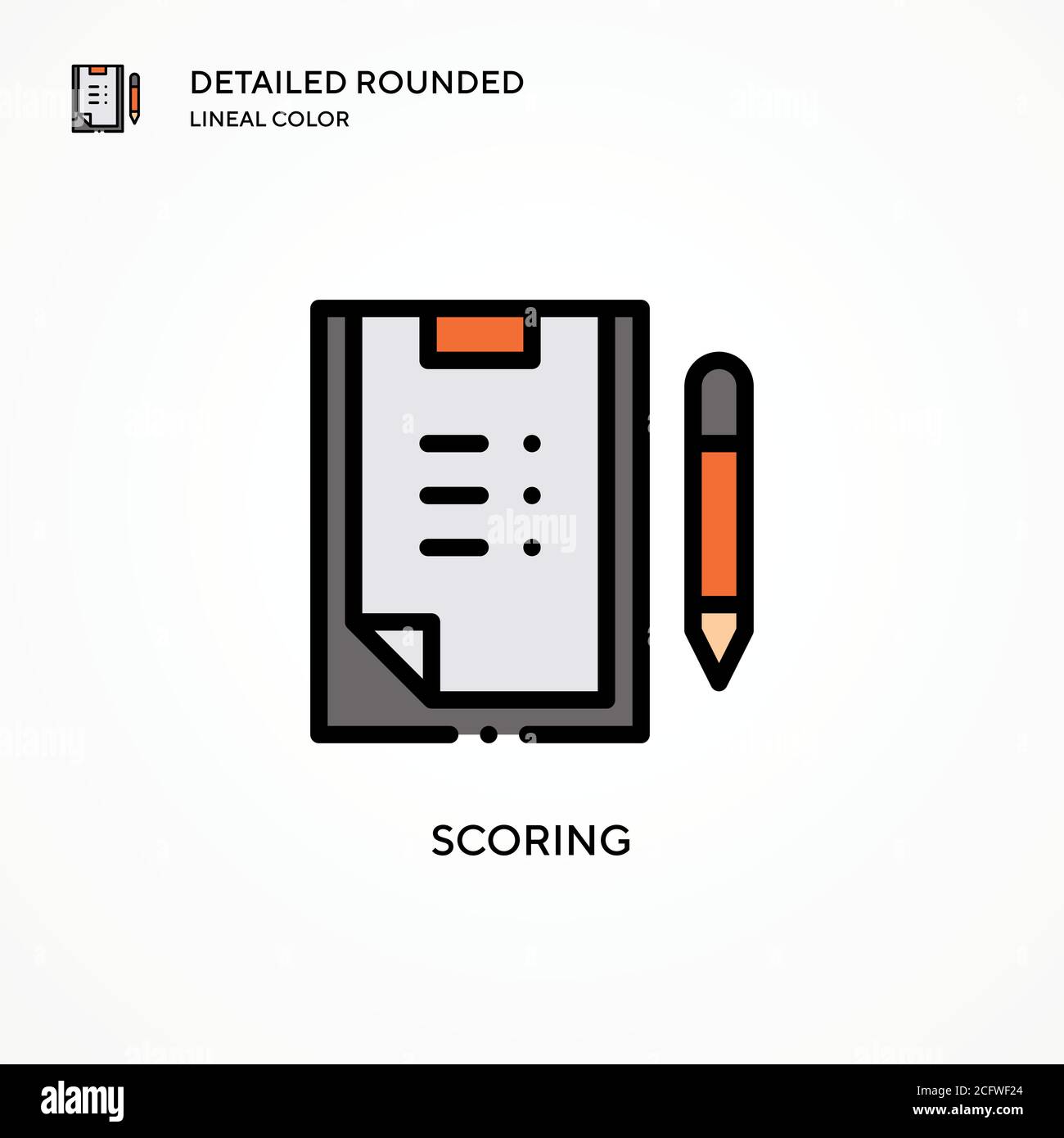 Scoring vector icon. Modern vector illustration concepts. Easy to edit ...
