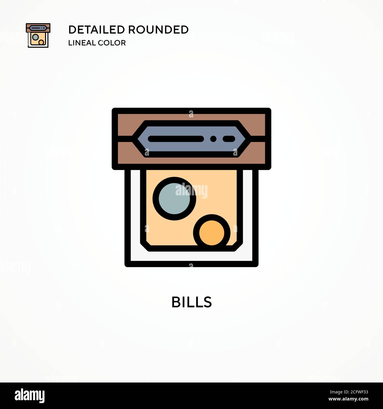 Bills vector icon. Modern vector illustration concepts. Easy to edit ...