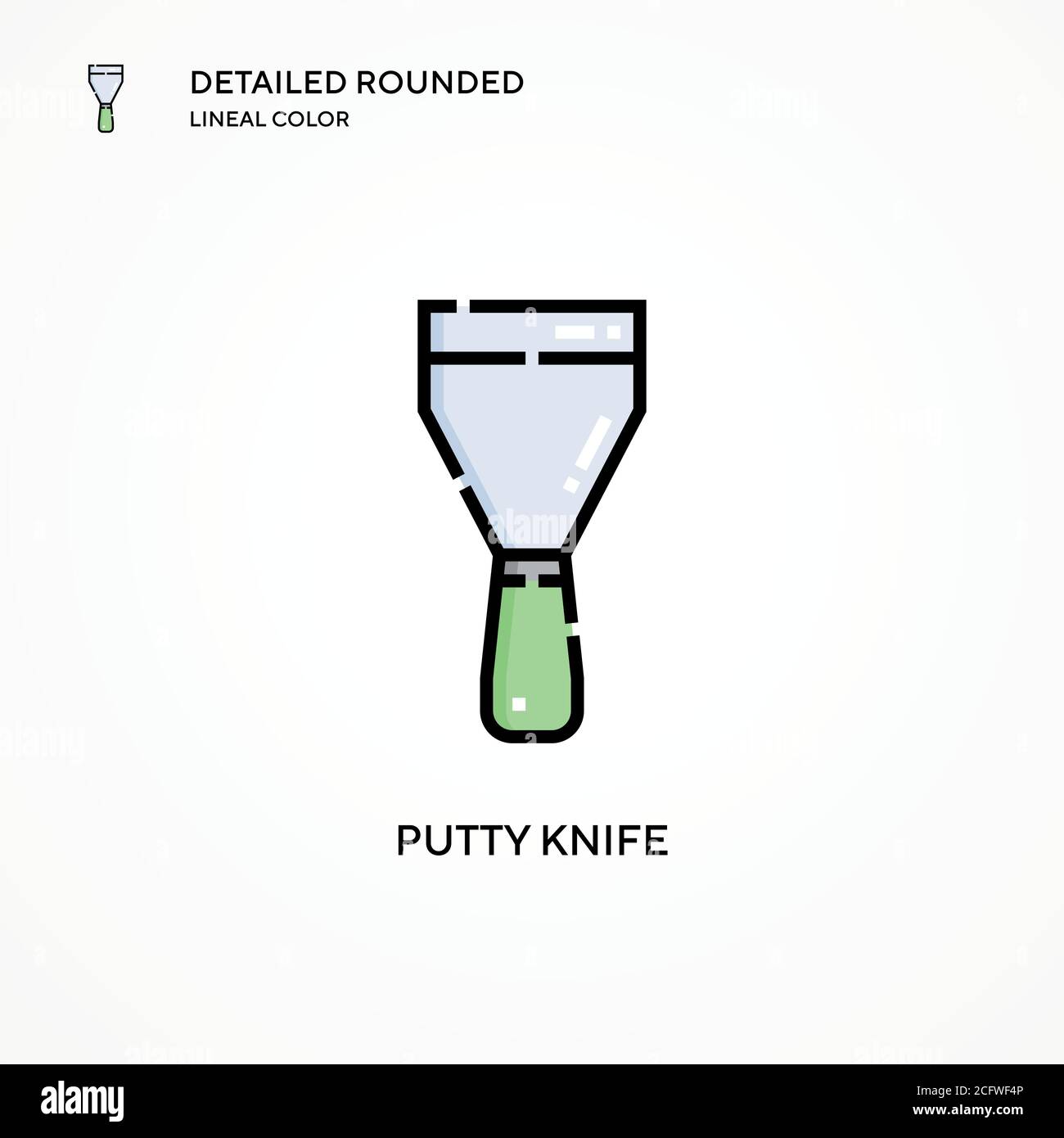 Putty knife vector icon. Modern vector illustration concepts. Easy to ...