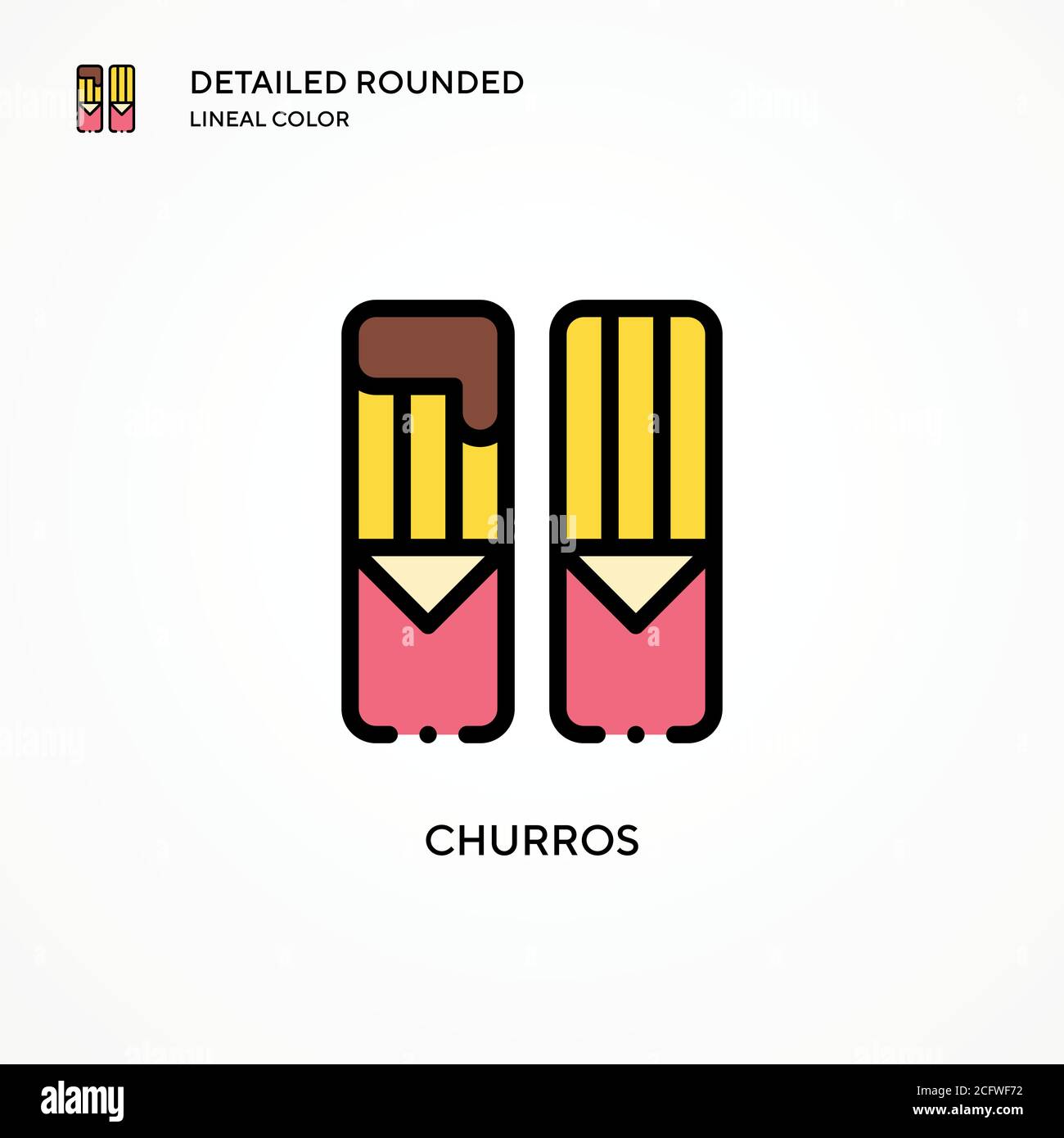 Churros vector icon. Modern vector illustration concepts. Easy to edit ...