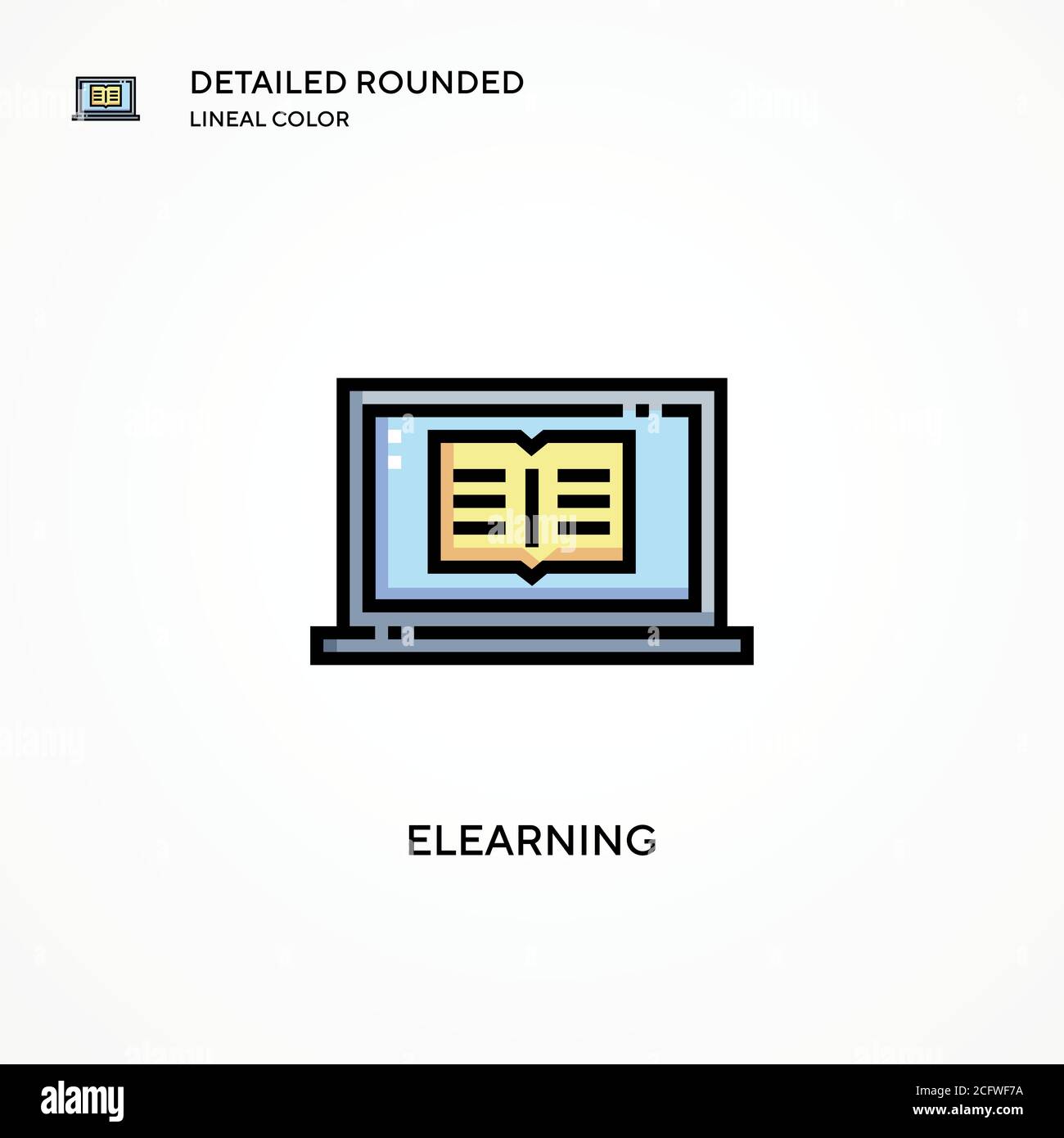 Elearning vector icon. Modern vector illustration concepts. Easy to ...