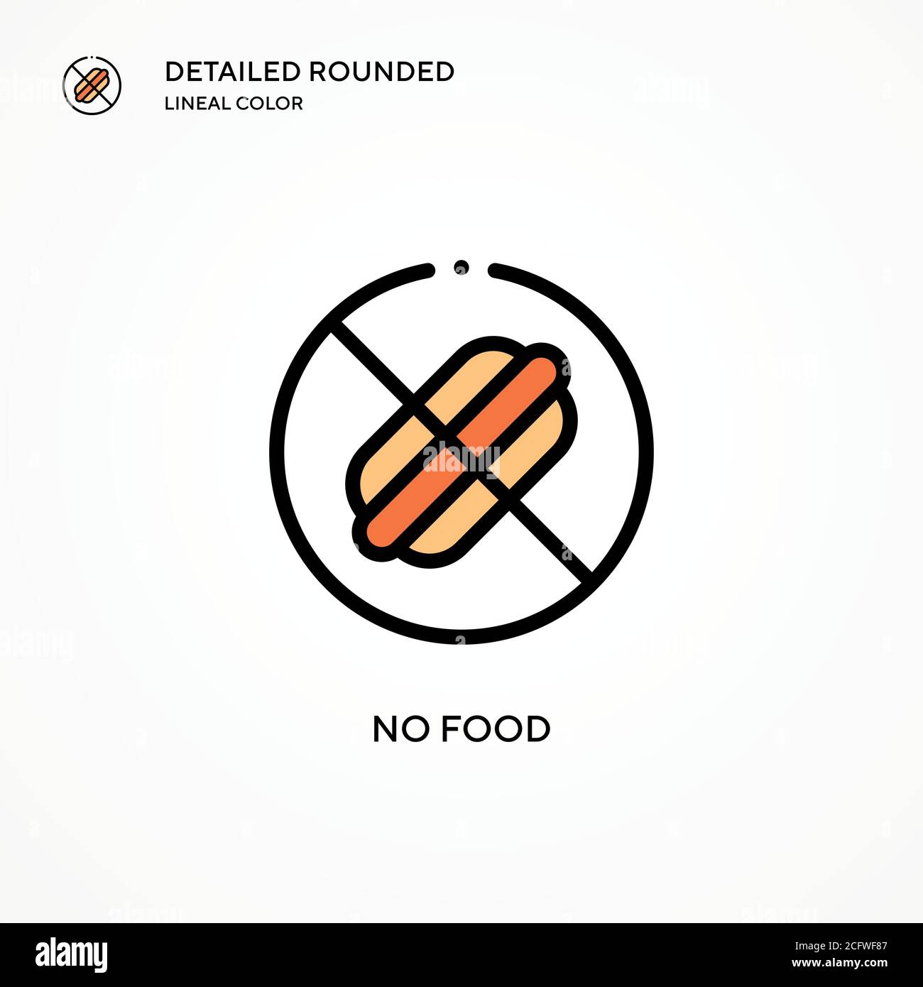 No food vector icon. Modern vector illustration concepts. Easy to edit ...