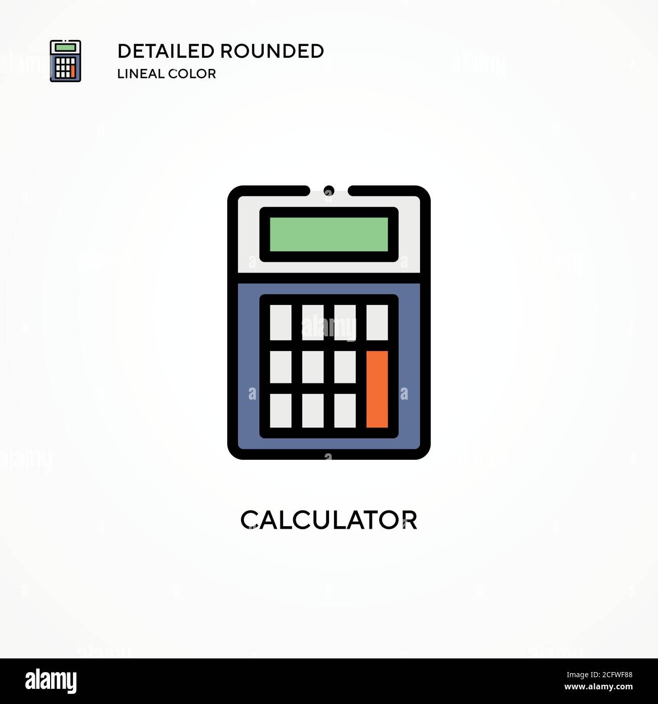 Calculator vector icon. Modern vector illustration concepts. Easy to ...