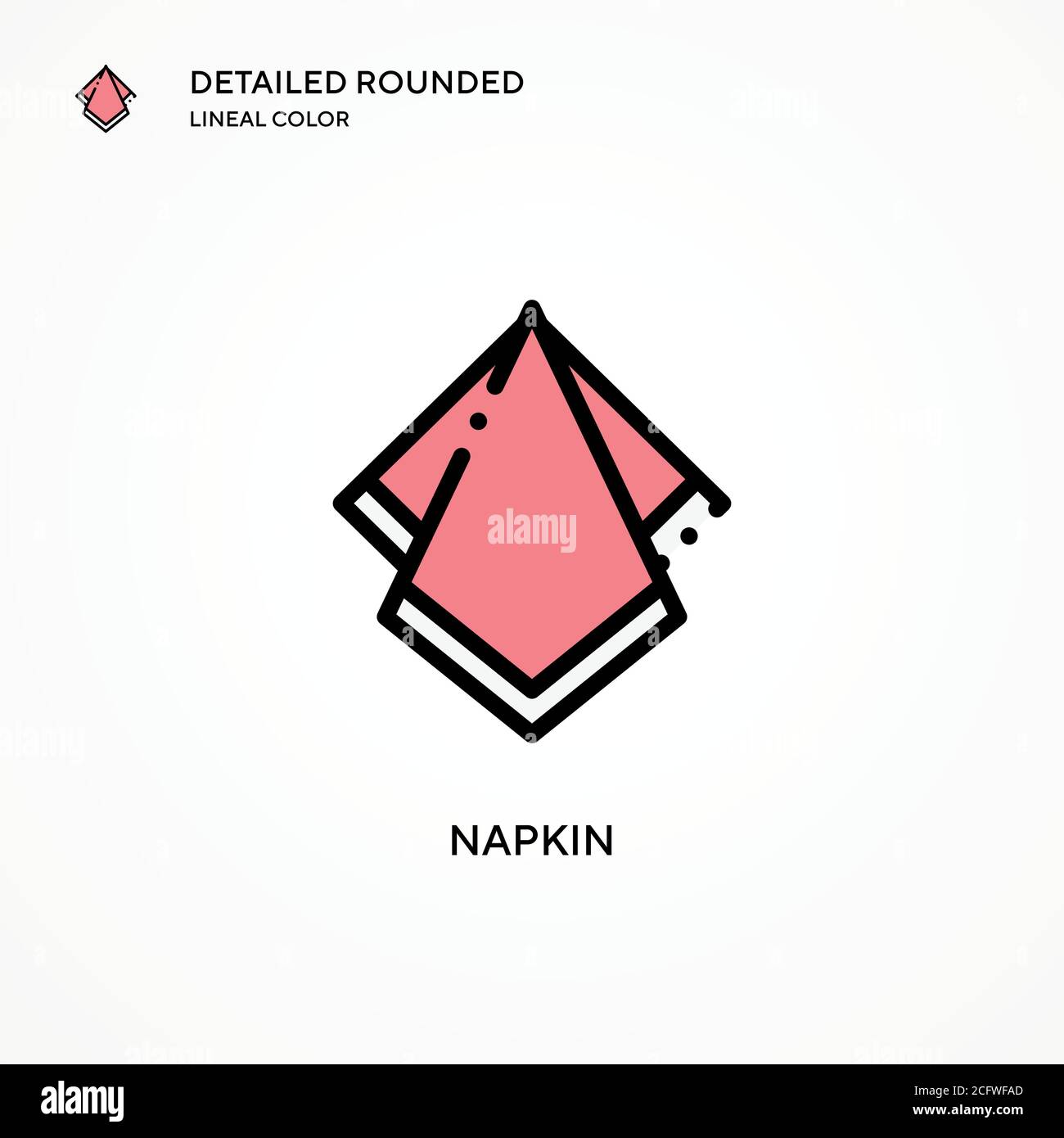 Napkin vector icon. Modern vector illustration concepts. Easy to edit ...