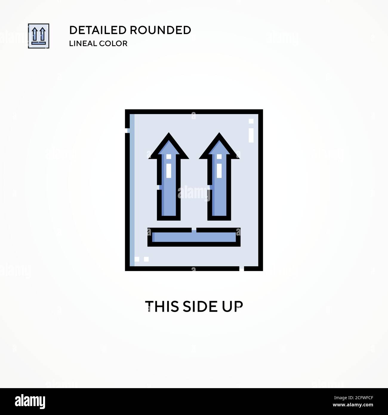 This side up vector icon. Modern vector illustration concepts. Easy to ...