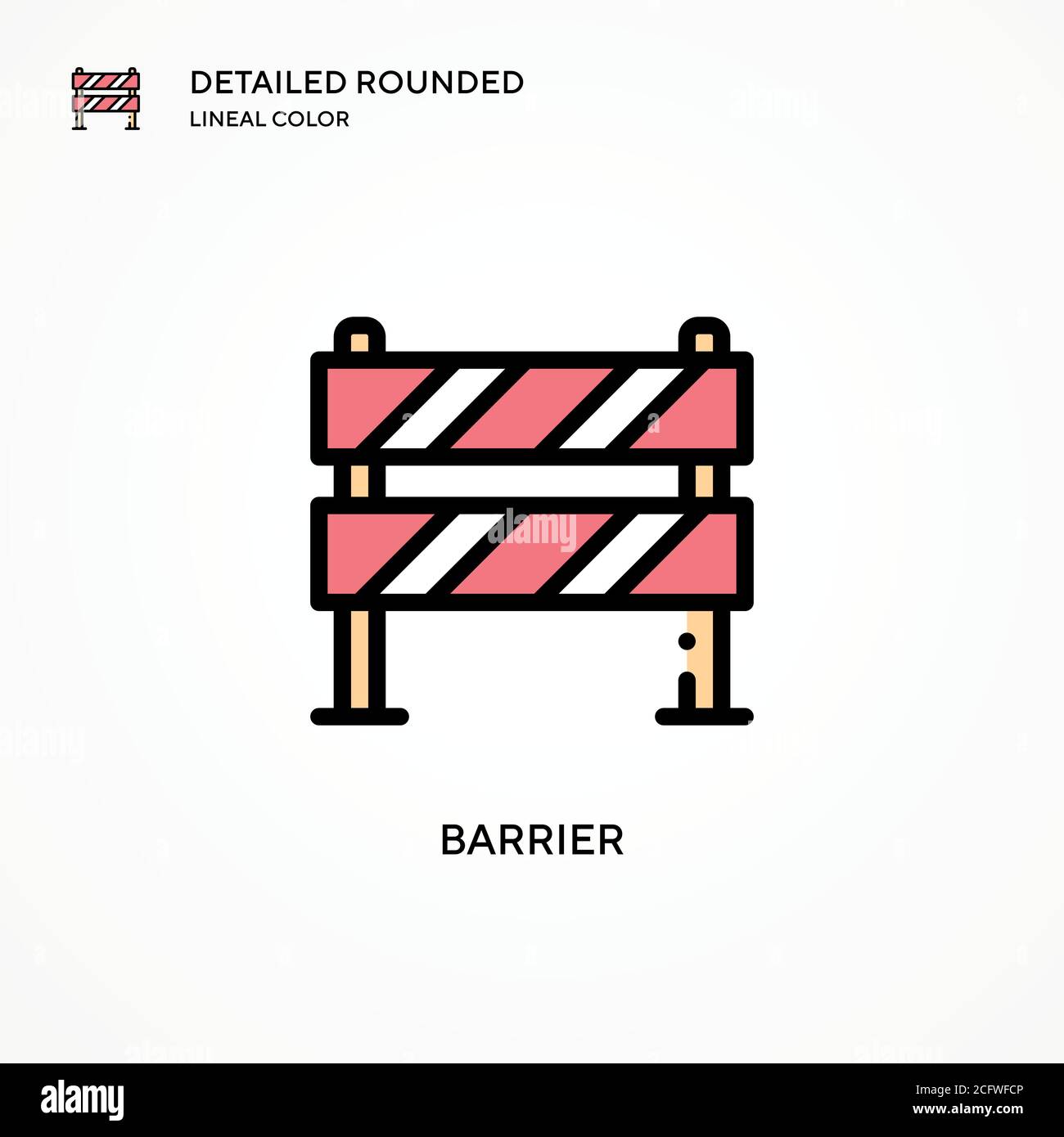 Barrier vector icon. Modern vector illustration concepts. Easy to edit ...