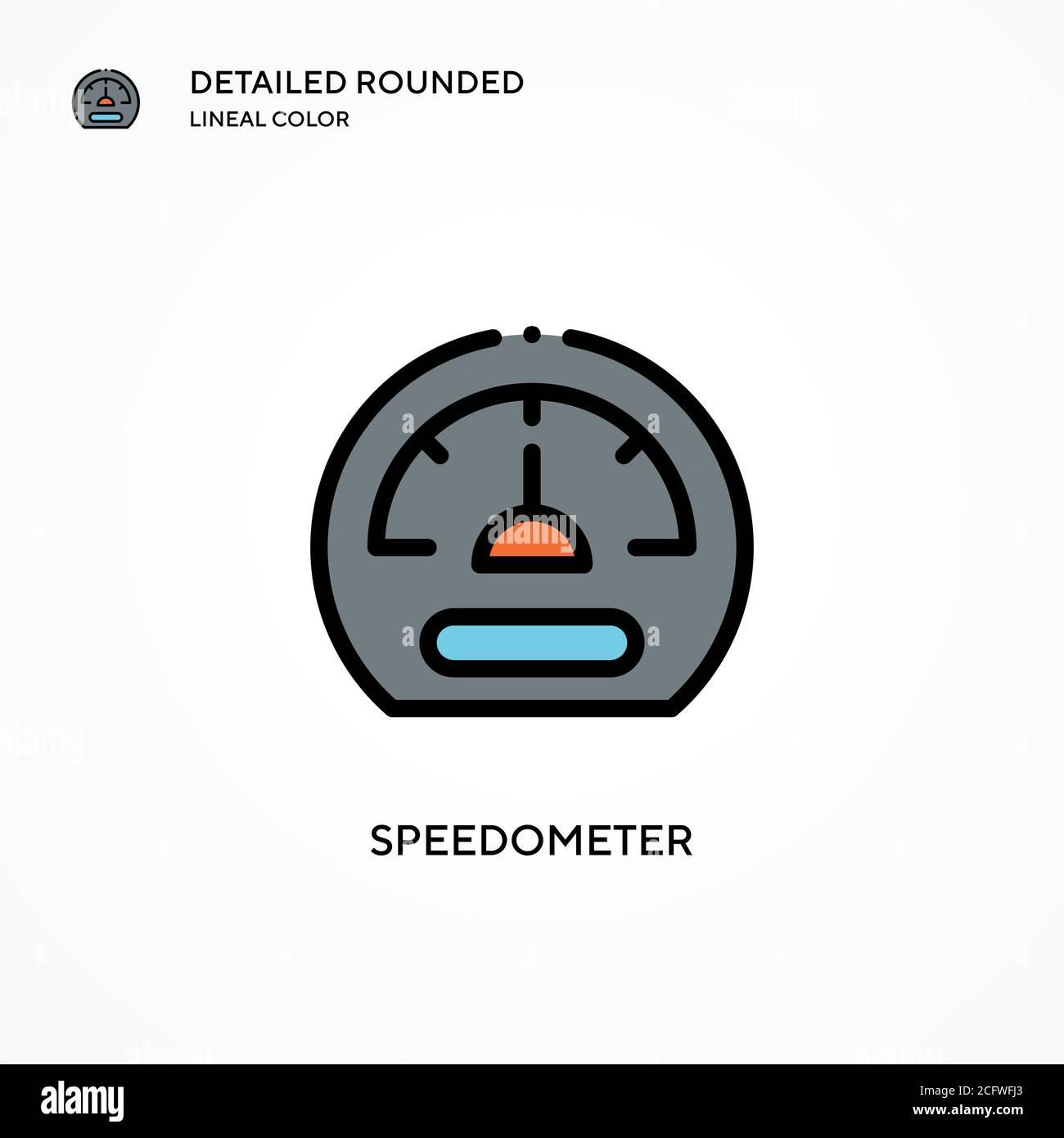 Speedometer vector icon. Modern vector illustration concepts. Easy to ...