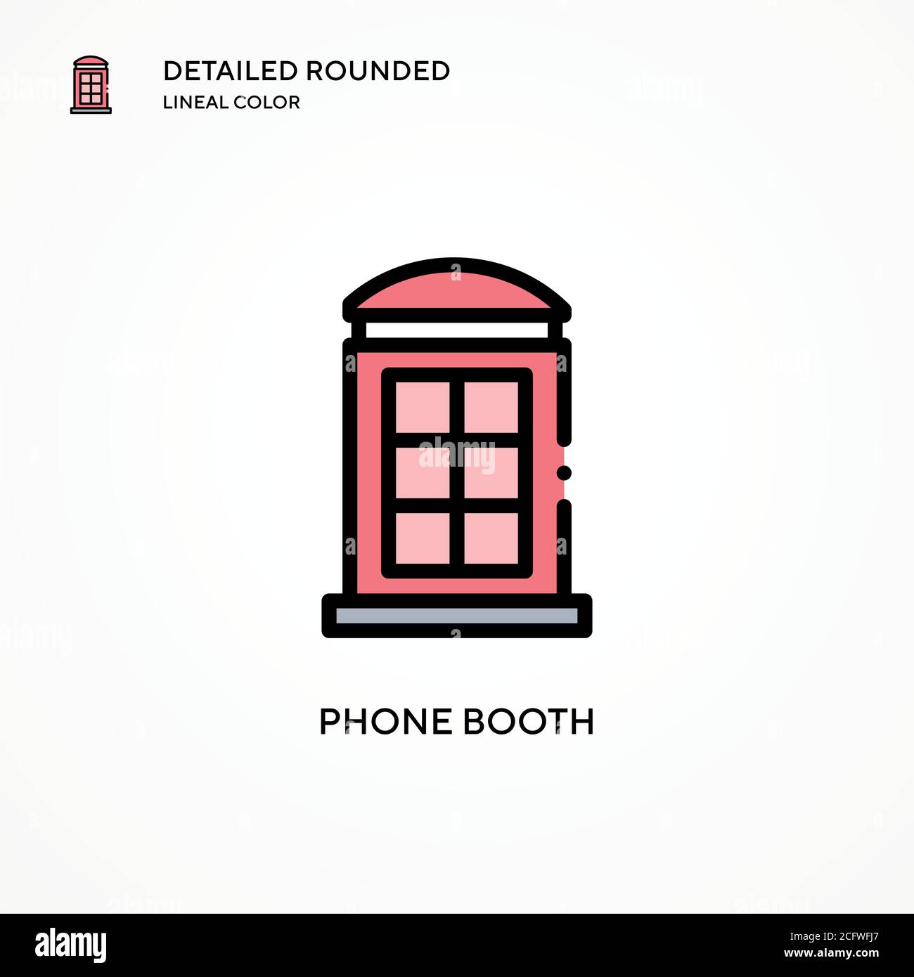 Phone booth vector icon. Modern vector illustration concepts. Easy to ...