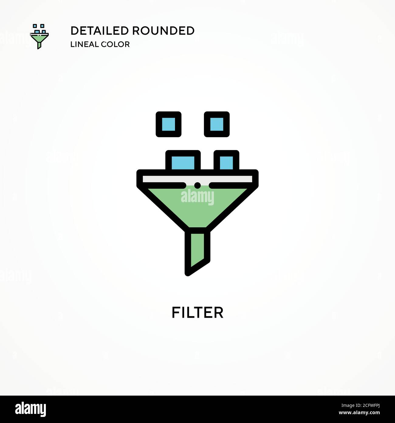 Filter vector icon. Modern vector illustration concepts. Easy to edit ...