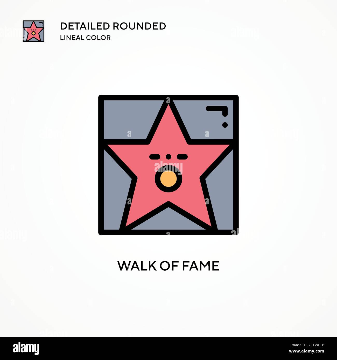 Walk of fame vector icon. Modern vector illustration concepts. Easy to ...