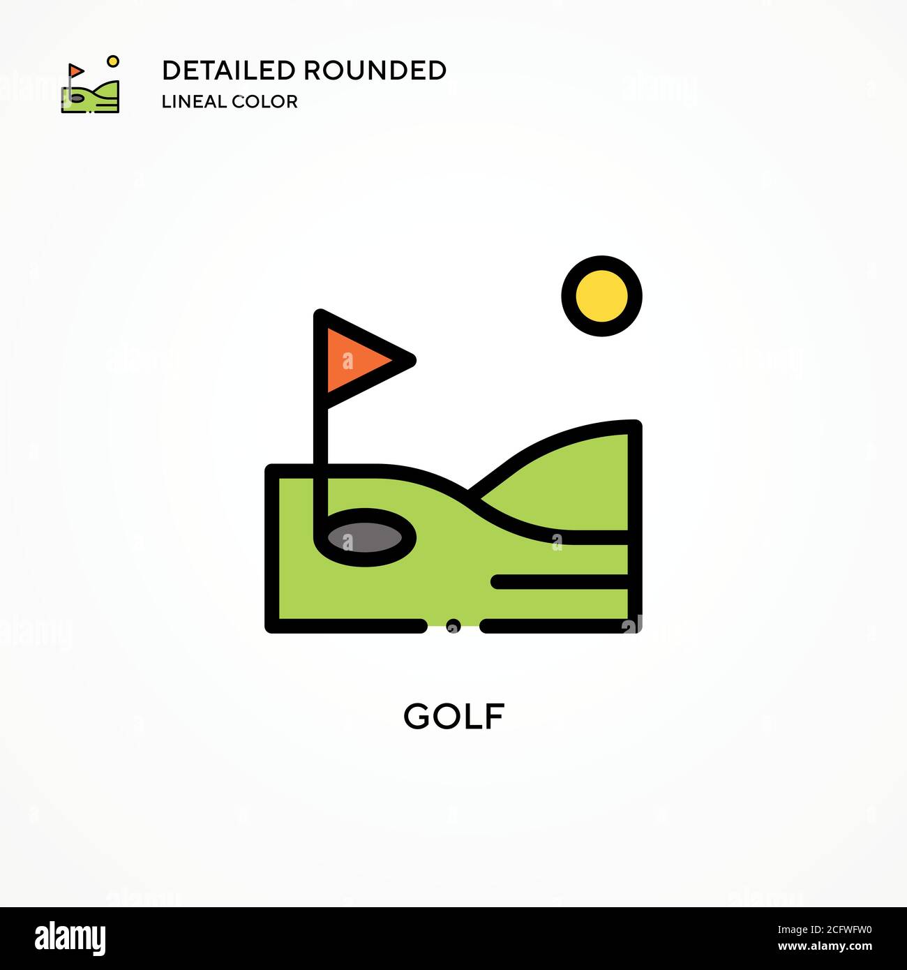 Golf vector icon. Modern vector illustration concepts. Easy to edit and ...