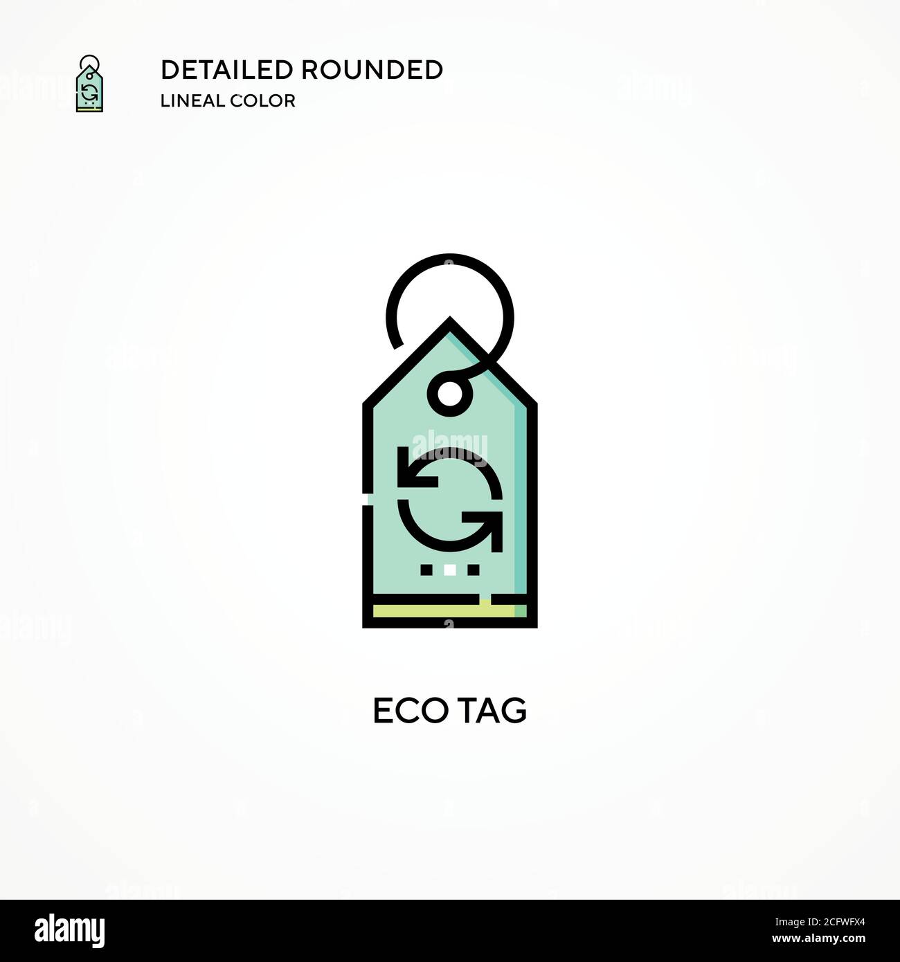 Eco tag vector icon. Modern vector illustration concepts. Easy to edit ...