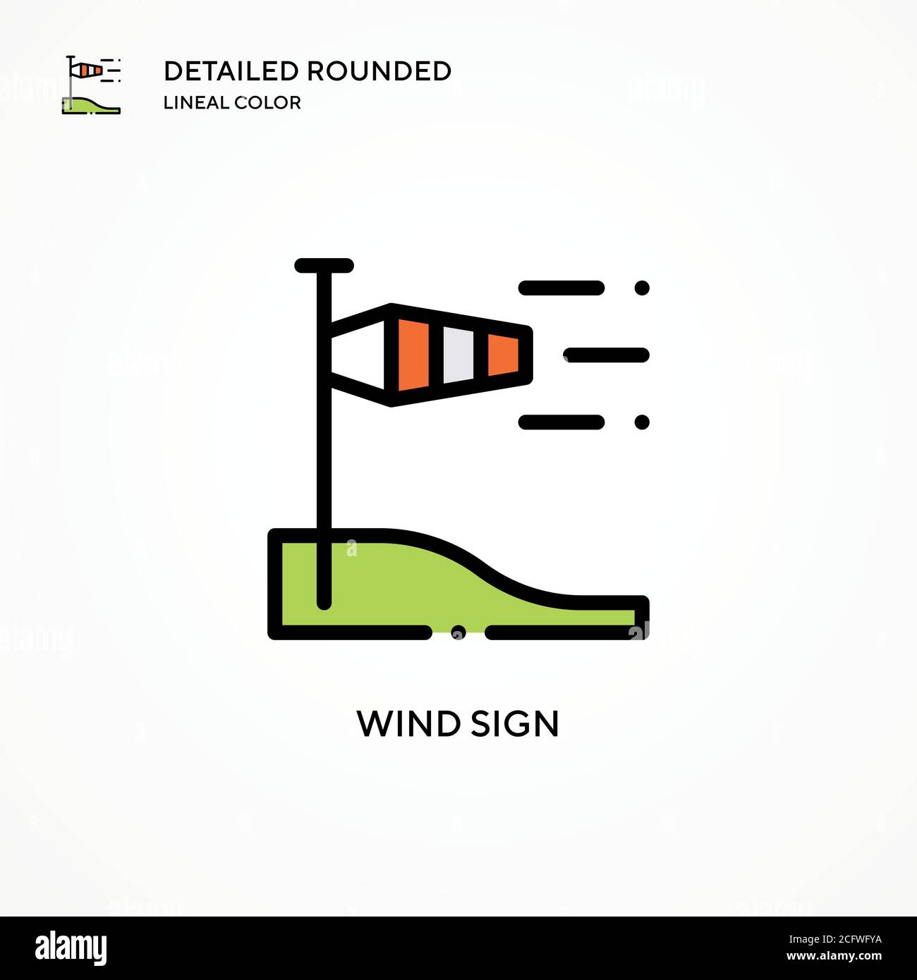 Wind sign vector icon. Modern vector illustration concepts. Easy to ...