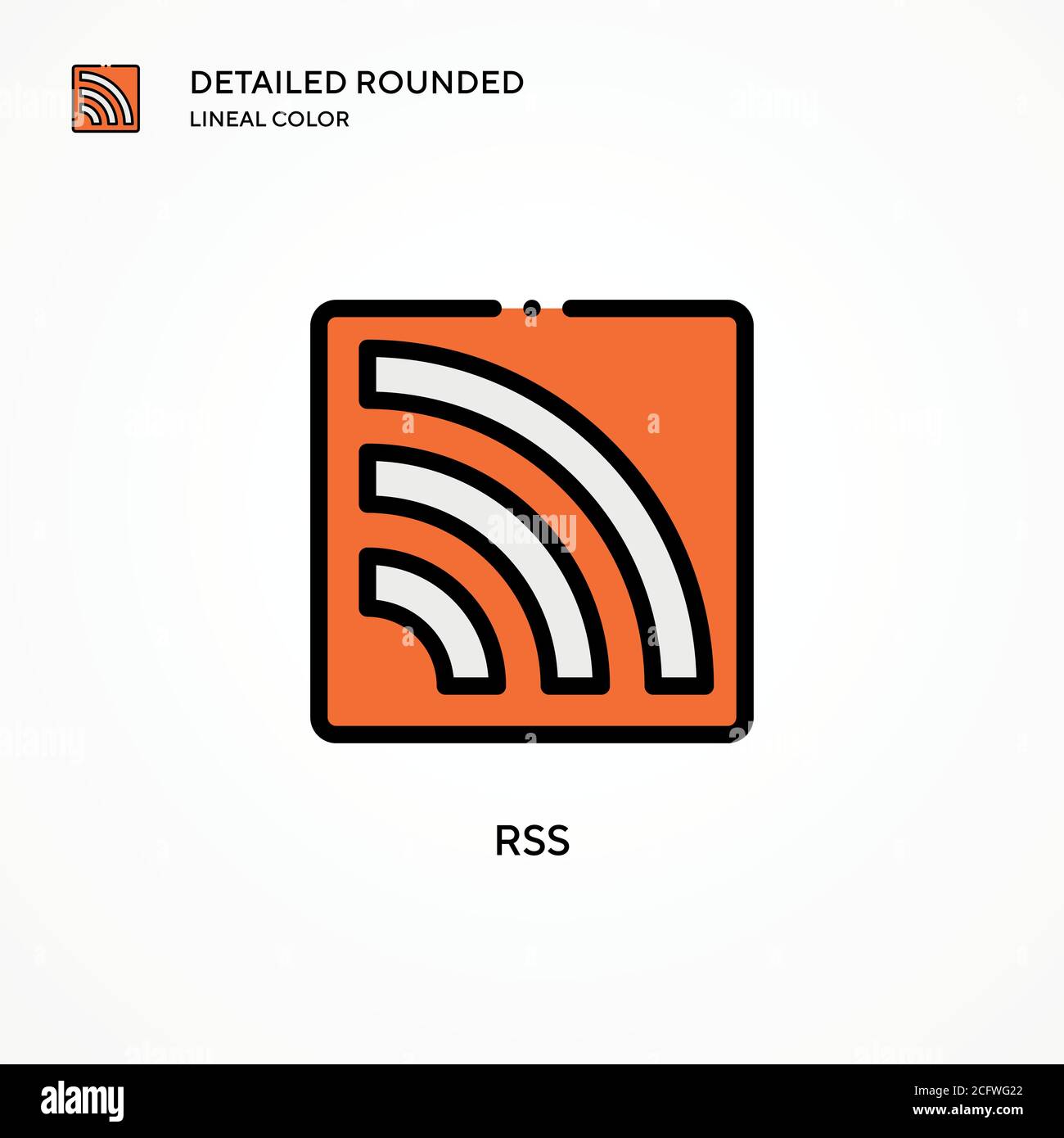 Rss vector icon. Modern vector illustration concepts. Easy to edit and ...