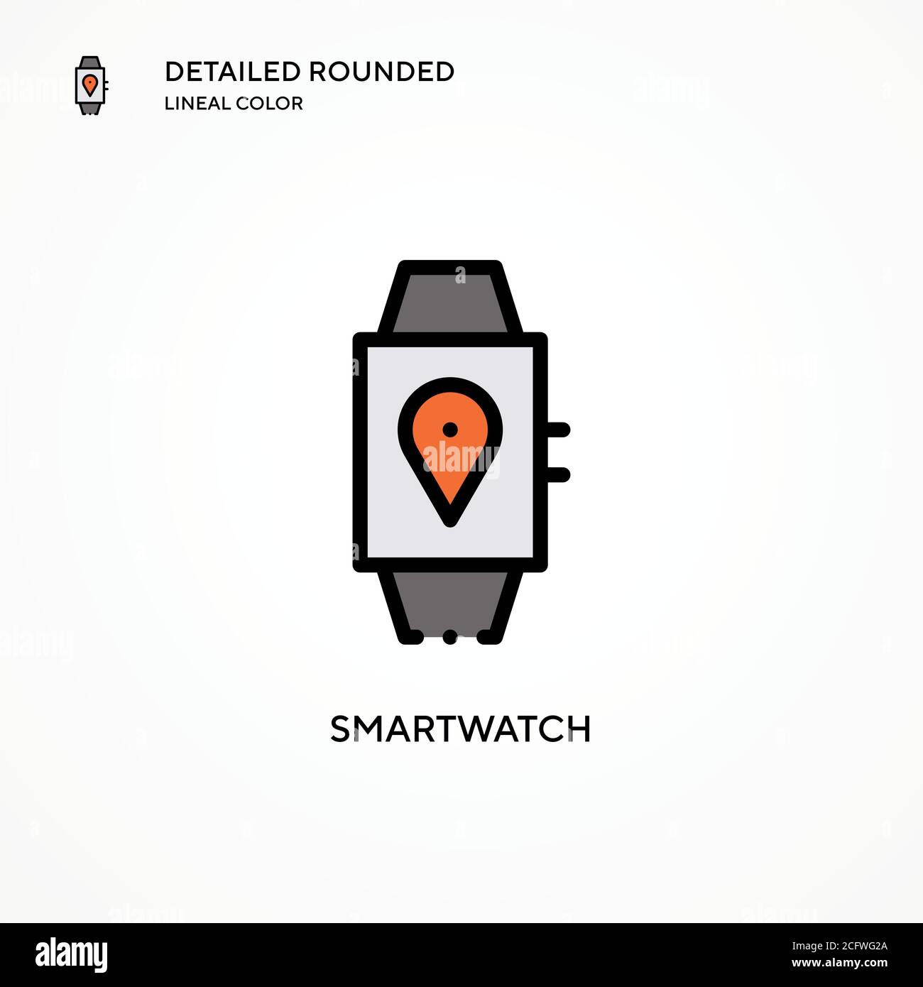 Smartwatch vector icon. Modern vector illustration concepts. Easy to ...