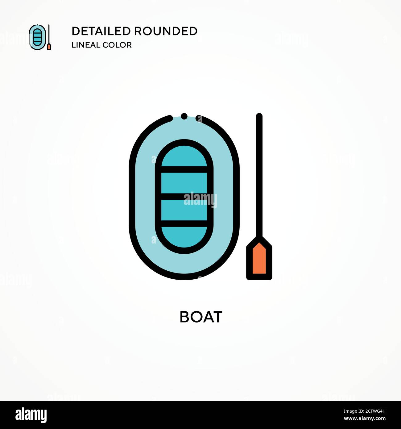 Boat vector icon. Modern vector illustration concepts. Easy to edit and ...