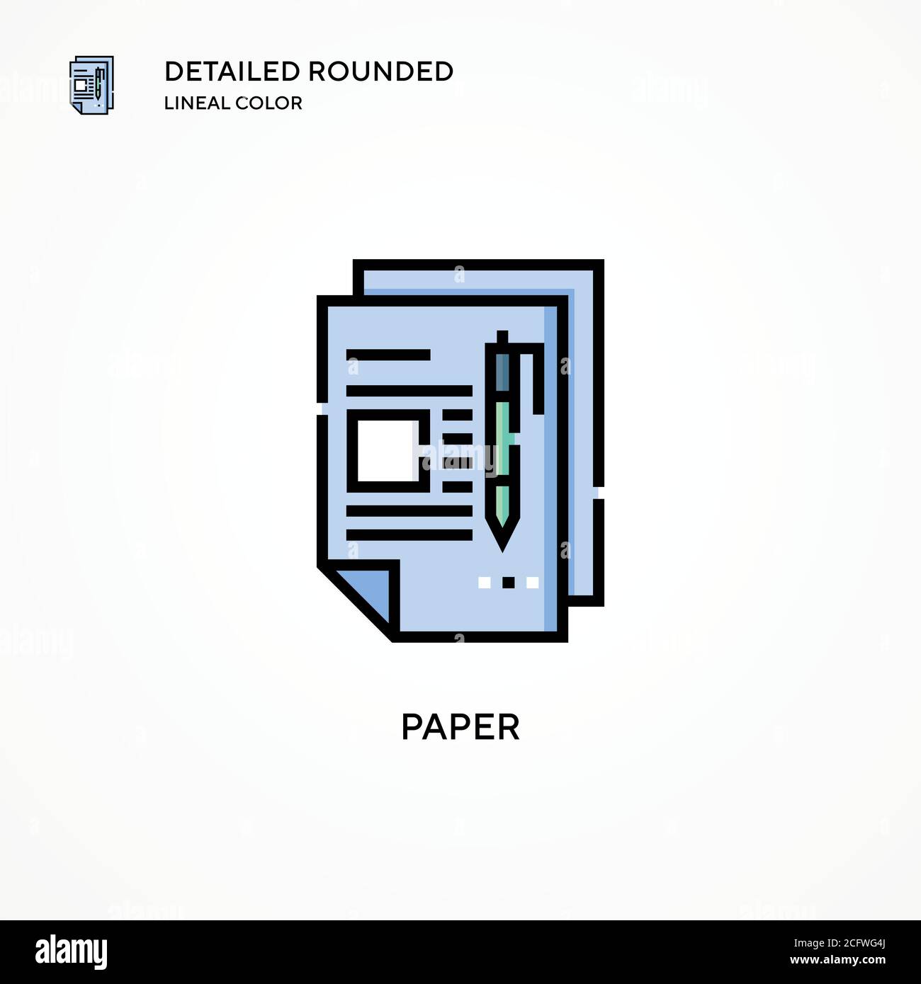 Paper vector icon. Modern vector illustration concepts. Easy to edit ...