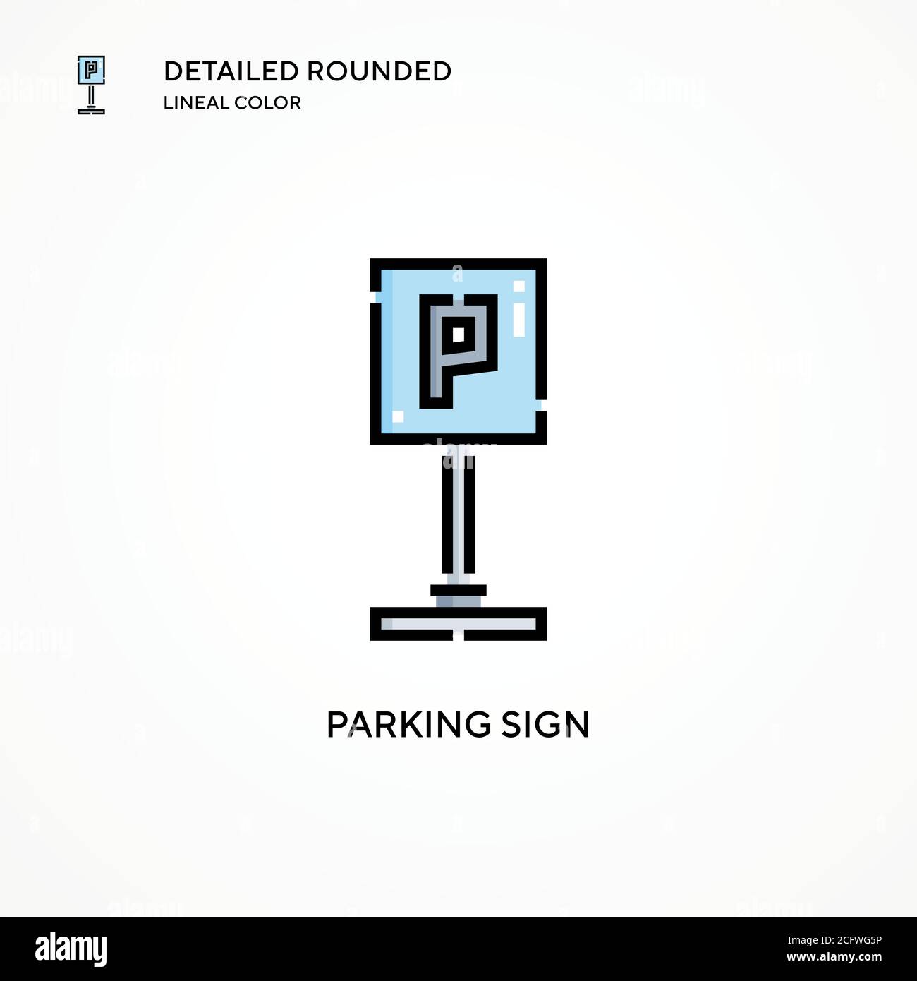 Parking sign vector icon. Modern vector illustration concepts. Easy to ...