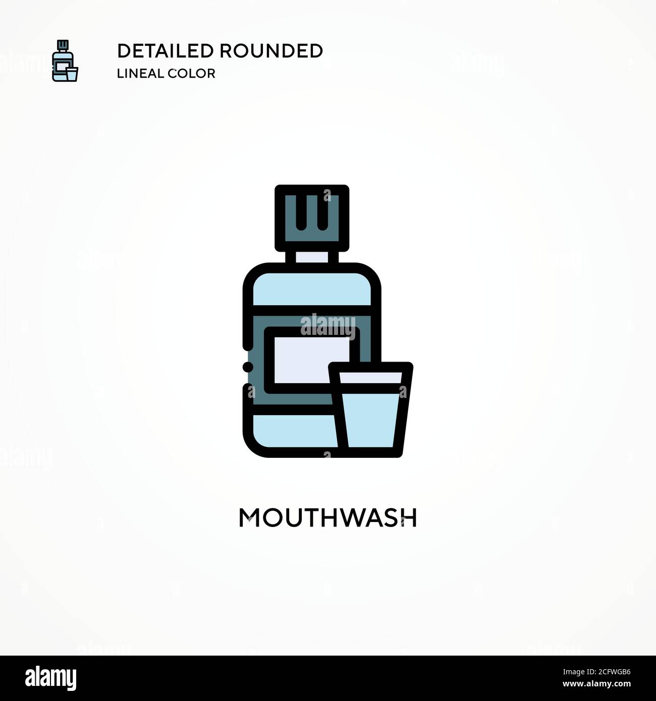 Mouthwash vector icon. Modern vector illustration concepts. Easy to ...