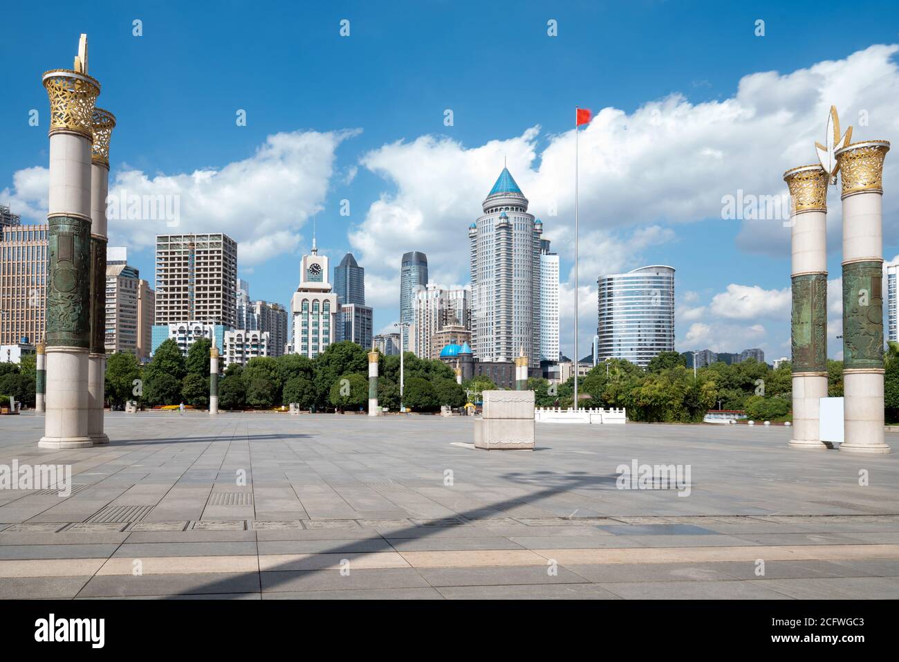 The fortification square is a landmark building in Guiyang, Guizhou ...