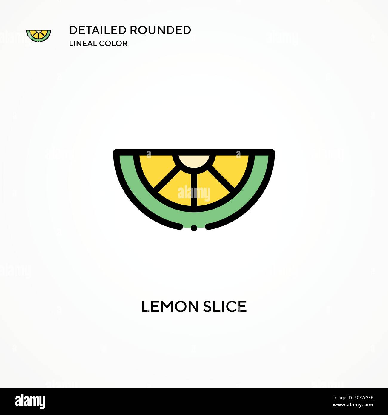 Lemon slice vector icon. Modern vector illustration concepts. Easy to edit and customize Stock ...