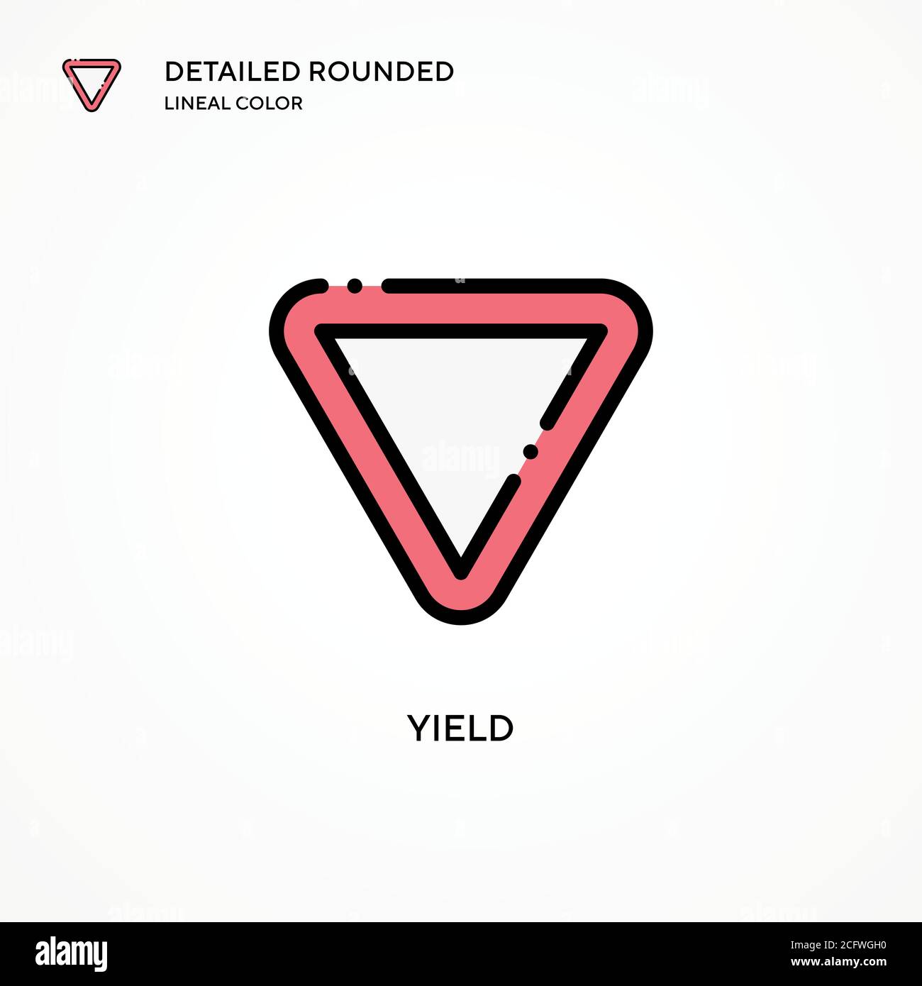 Yield vector icon. Modern vector illustration concepts. Easy to edit ...