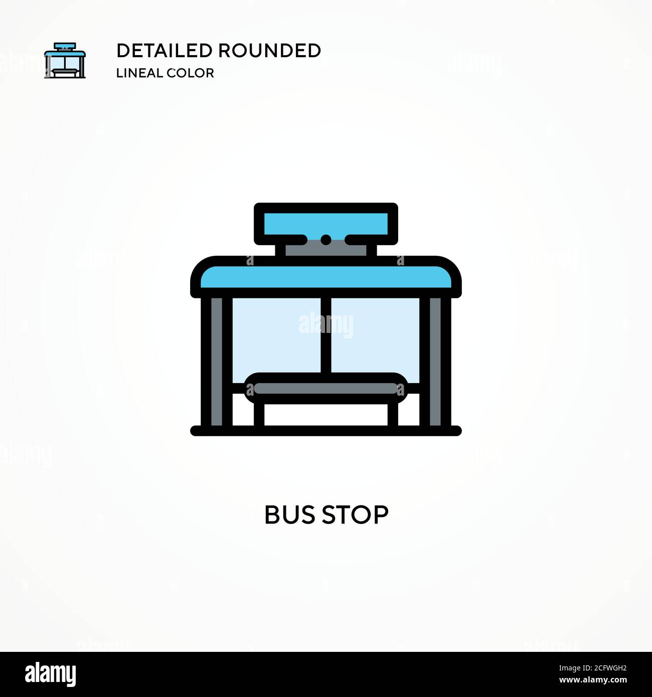 Bus stop vector icon. Modern vector illustration concepts. Easy to edit ...