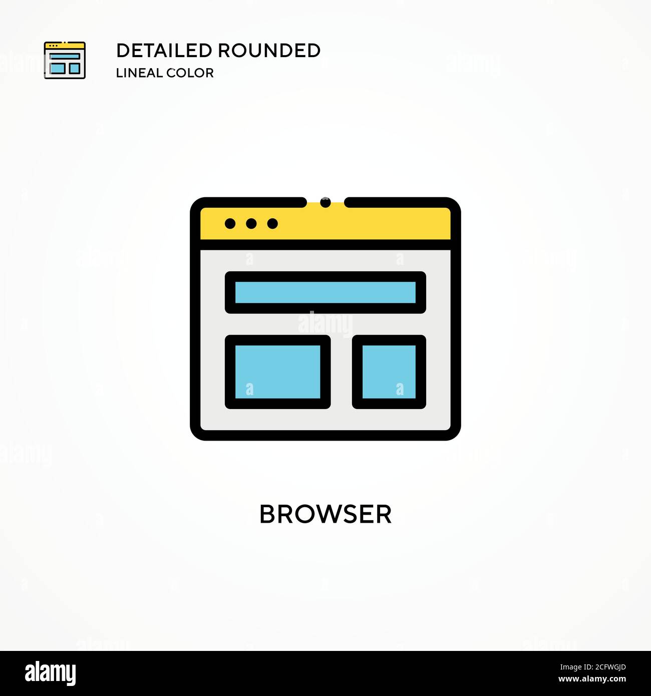 Browser vector icon. Modern vector illustration concepts. Easy to edit ...