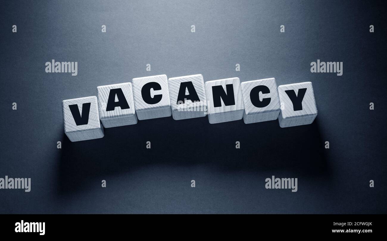 Vacancy word hi-res stock photography and images - Alamy