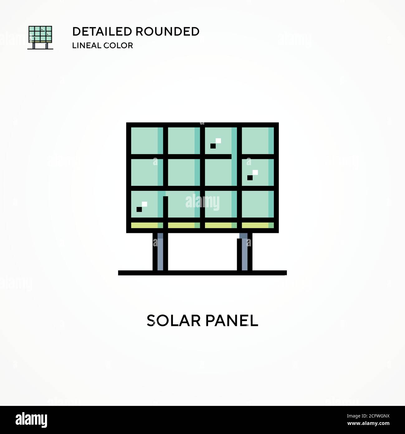 Solar panel vector icon. Modern vector illustration concepts. Easy to ...