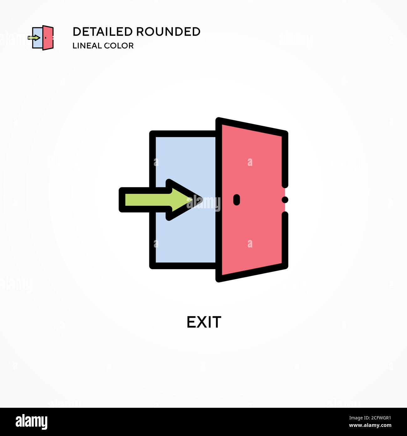 Exit vector icon. Modern vector illustration concepts. Easy to edit and ...