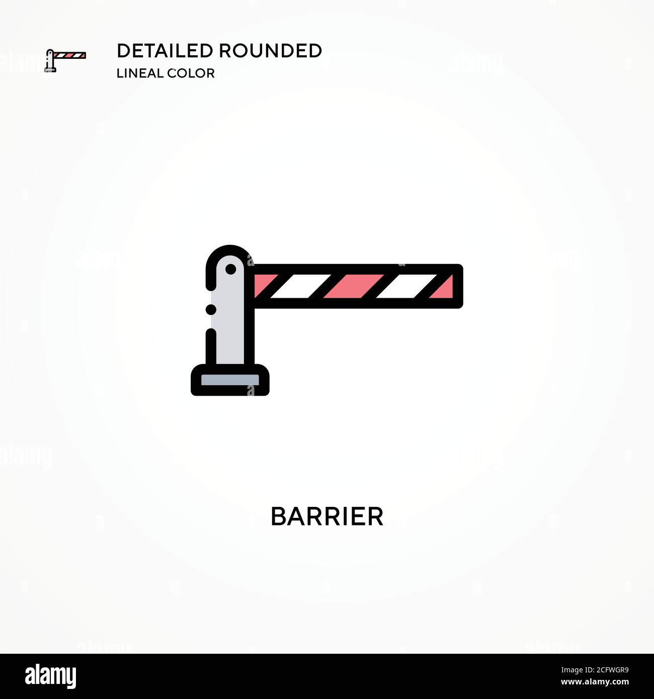 Barrier vector icon. Modern vector illustration concepts. Easy to edit ...