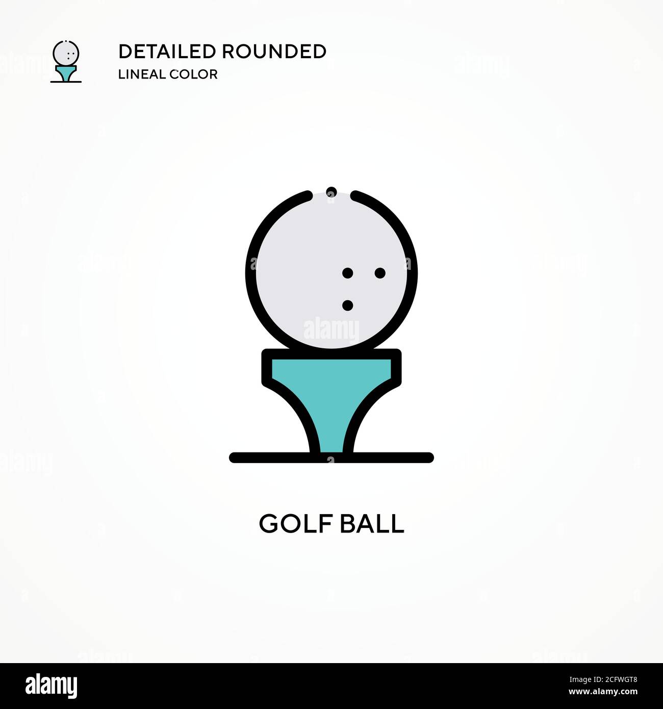 Golf ball vector icon. Modern vector illustration concepts. Easy to ...