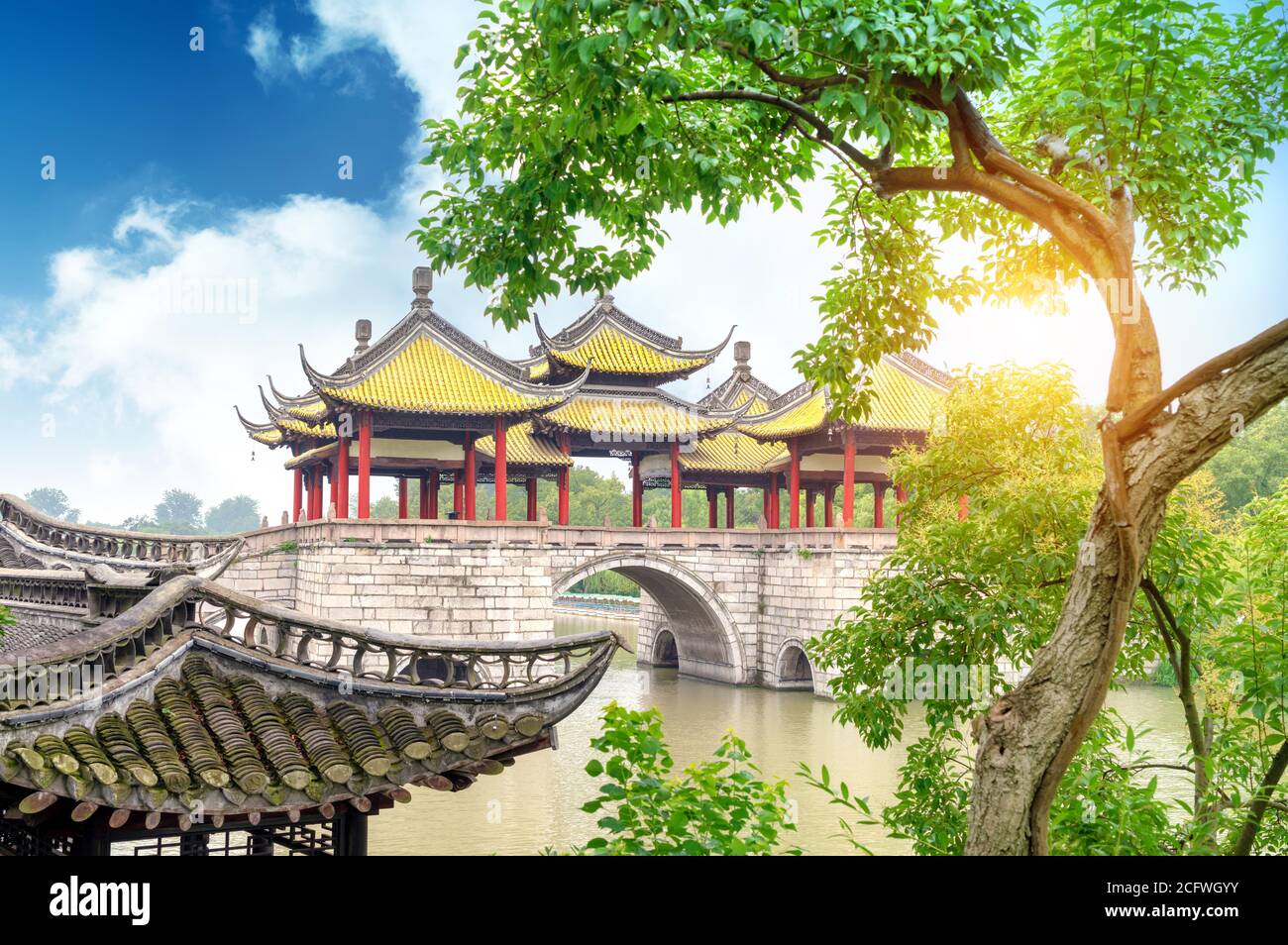 Wuting Bridge, also known as the Lotus Bridge, is a famous ancient ...