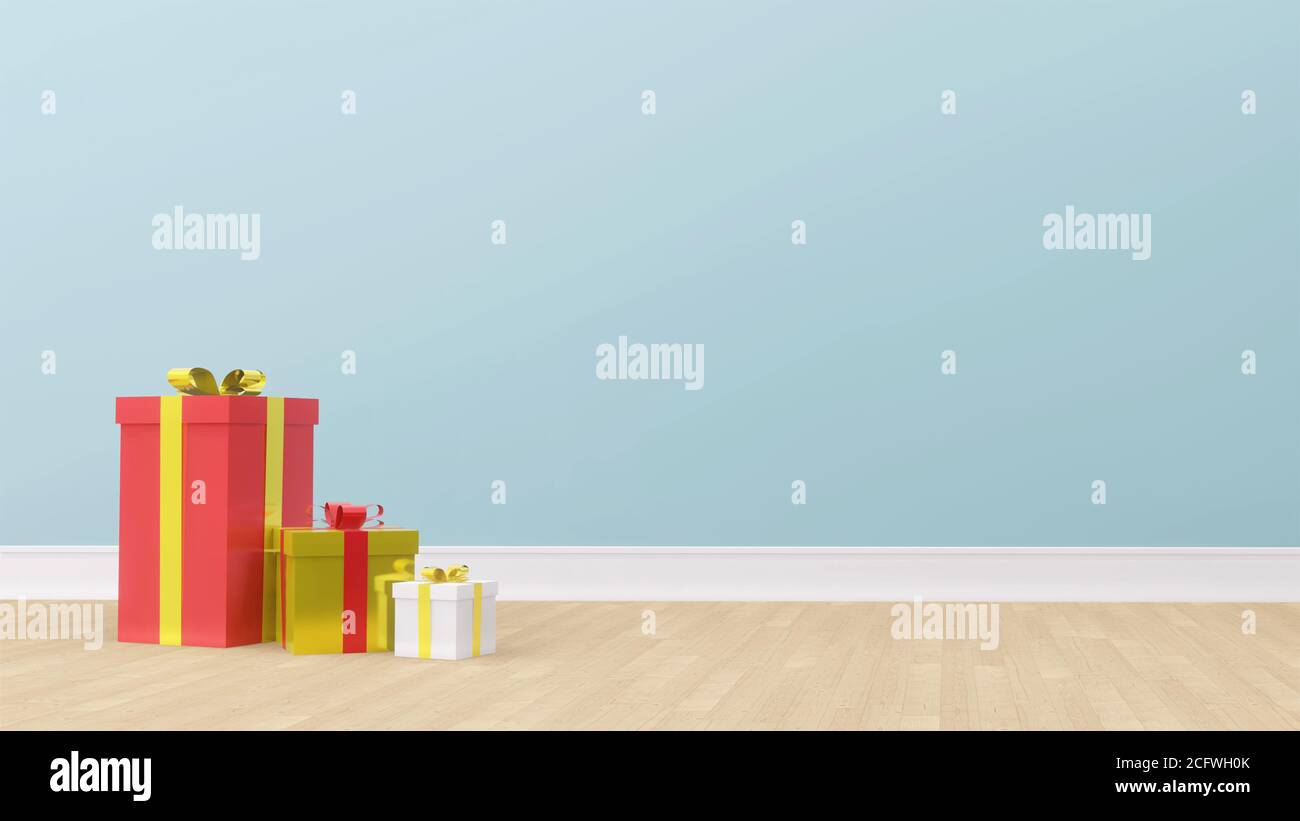 the gift box , 3d render Stock Photo - Alamy