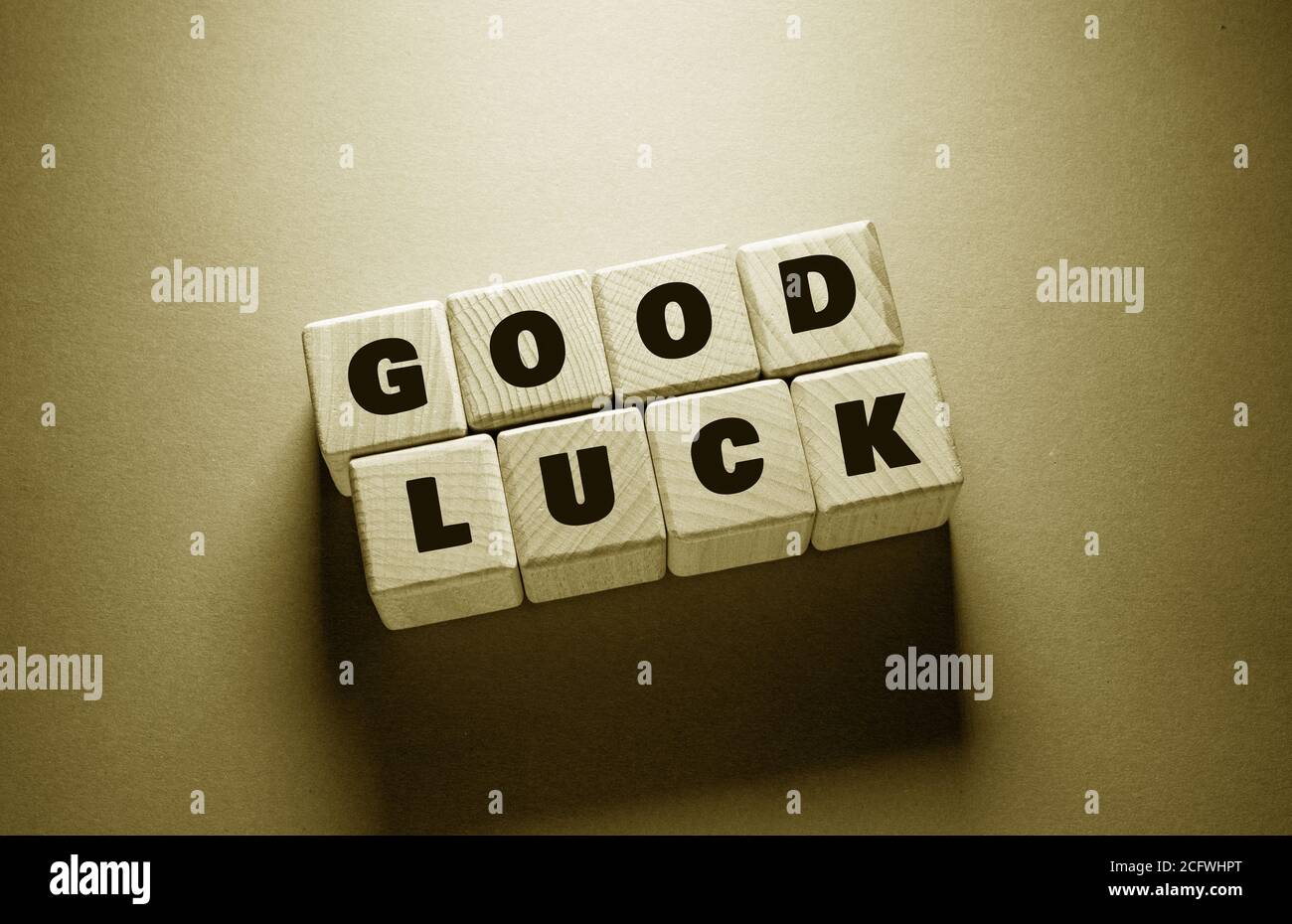 Word good luck on white hi-res stock photography and images - Alamy