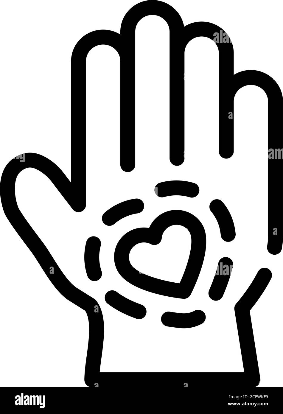 healthy hand skin line icon vector illustration Stock Vector Image ...