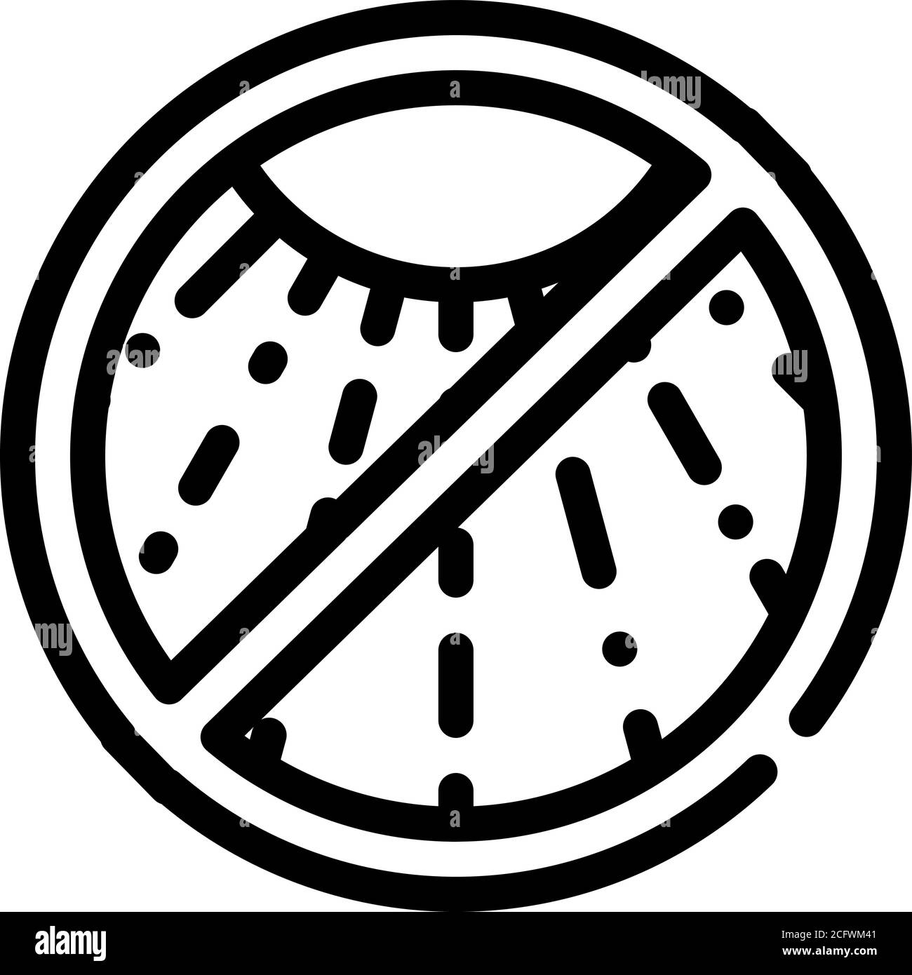 anti sun protection line icon vector illustration Stock Vector Image ...