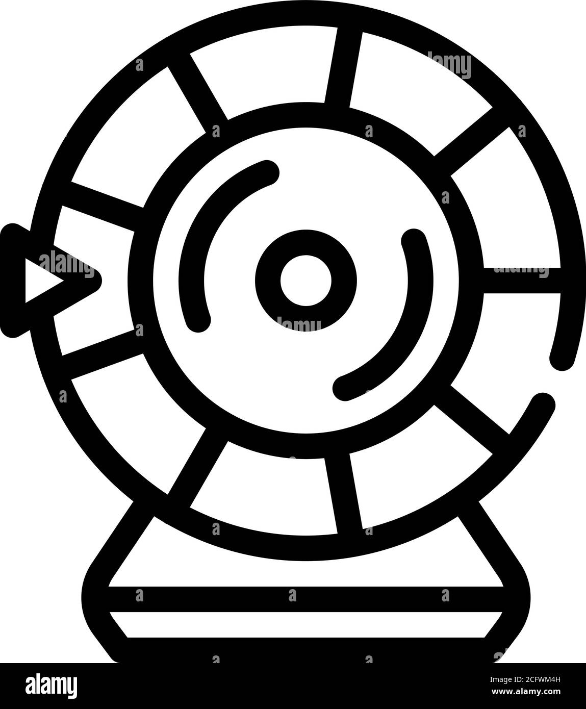 lottery wheel line icon vector isolated illustration Stock Vector Image ...