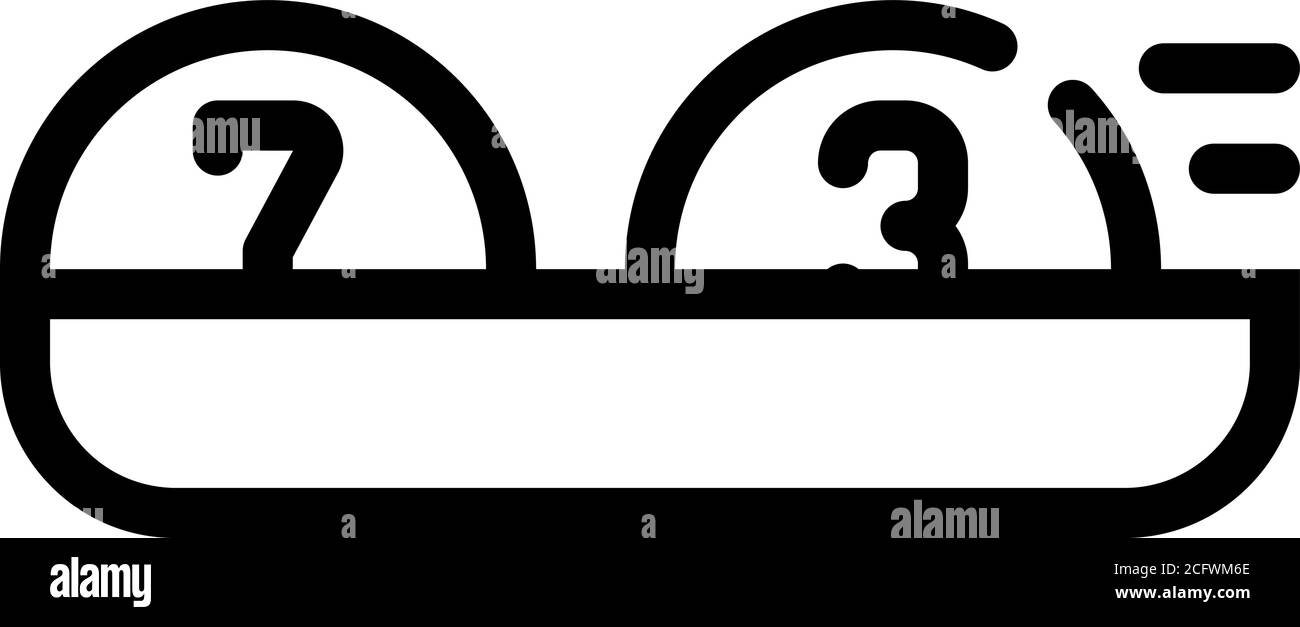 winning lotto numbers balls line icon vector illustration Stock Vector ...