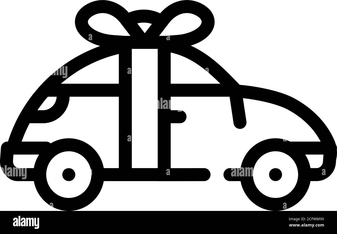 car raffle line icon vector isolated illustration Stock Vector Image ...