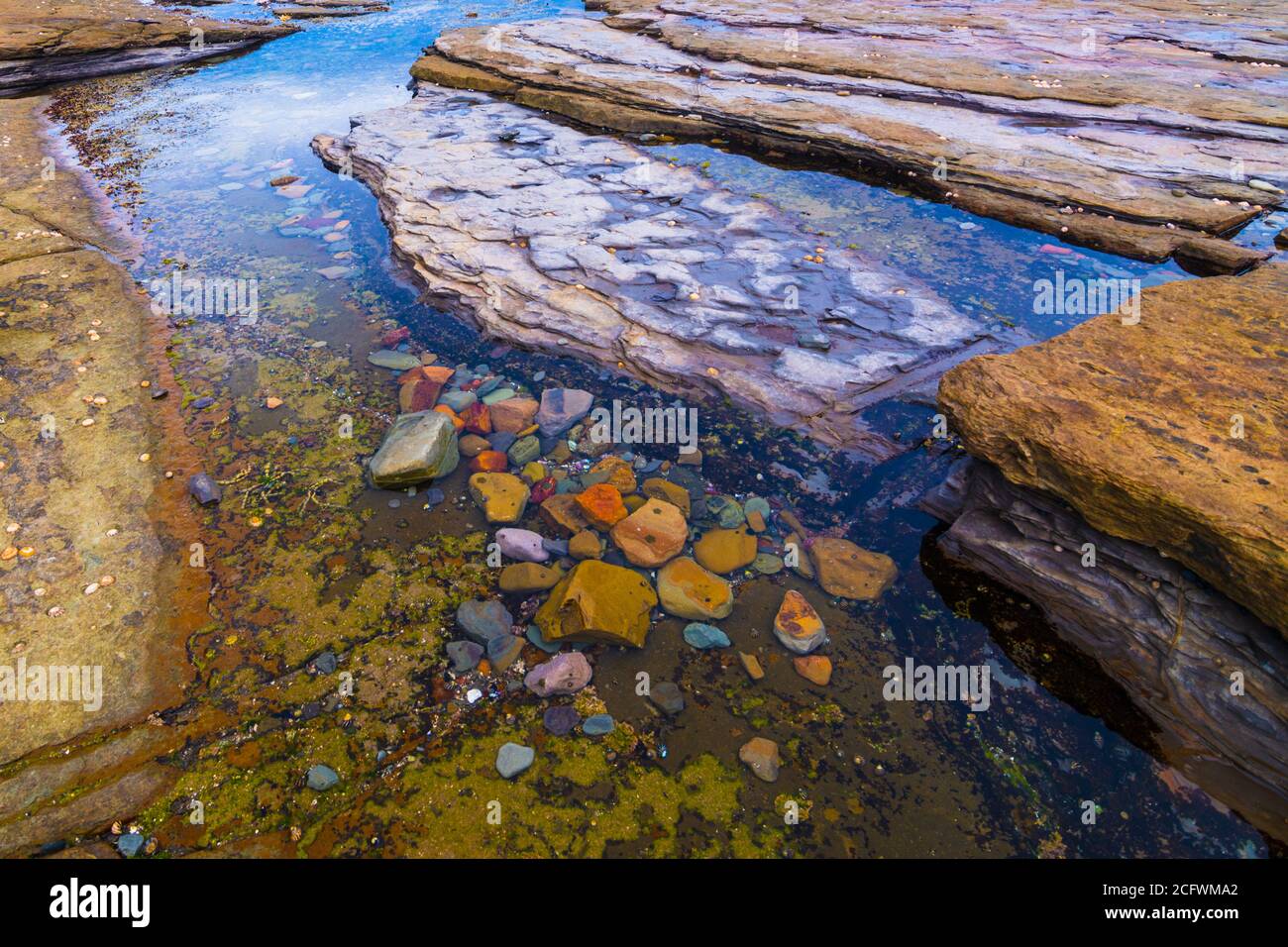 Bed of Rocks and Water Path Stock Photo - Alamy